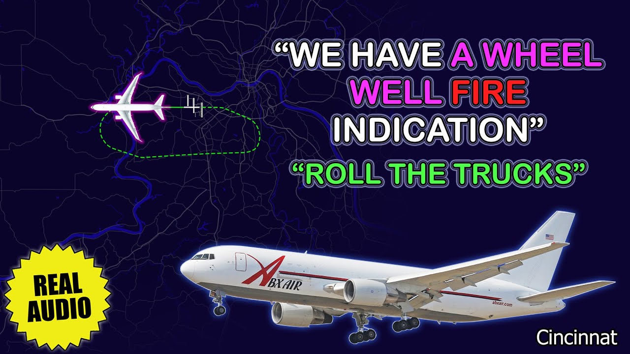 Wheel well fire indication. ABX Air Boeing 767 returns to Cincinnati ...