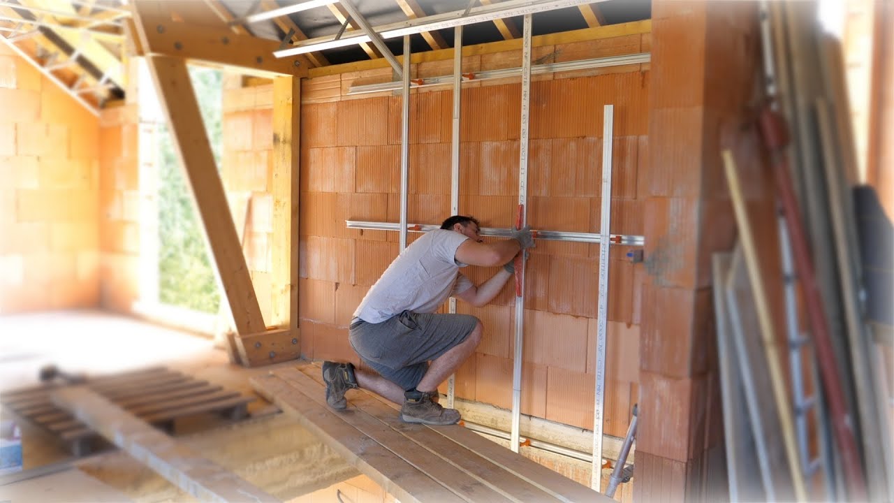 INSTALLATION DES FOURRURES ESCALIER : Construire sa Maison ép187. - YouTube