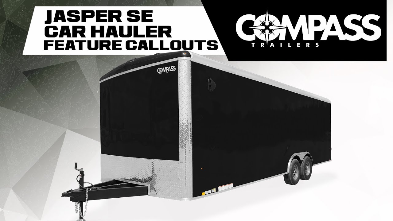 COMPASS Trailers | Feature Callout | Jasper SE Round Top Round Front Car Hauler - YouTube
