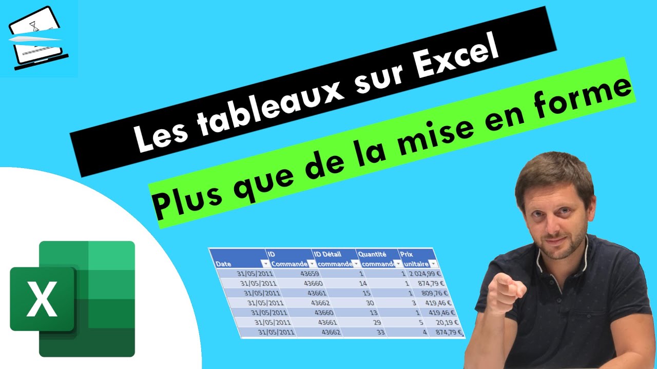 Les tableaux sur Excel - YouTube