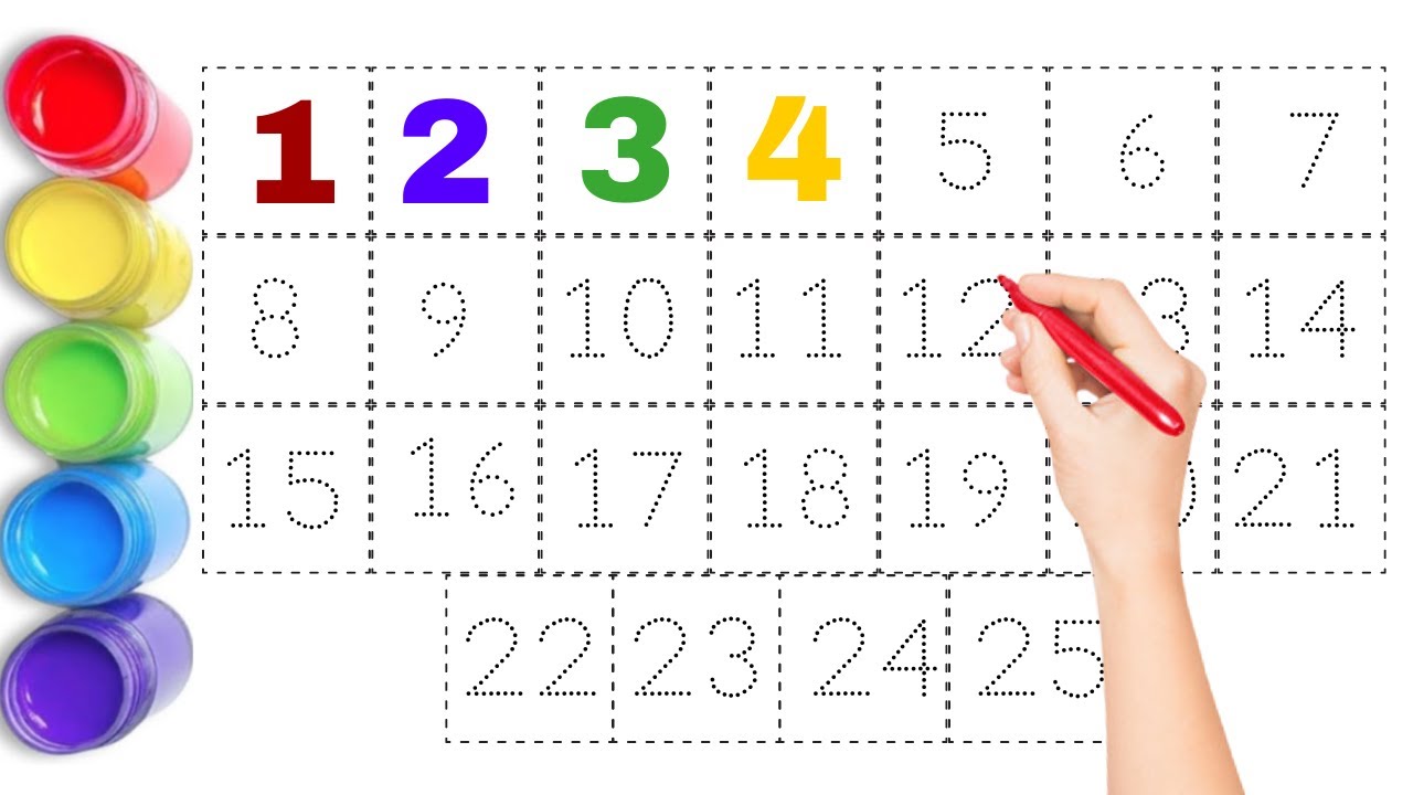 123 Number Counting, 1234 Number Names, 1 To 20 Numbers, 123 learning ...