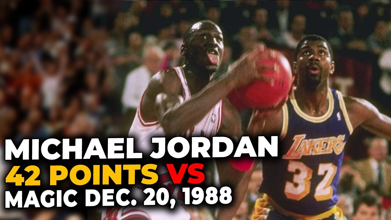 Michael Jordan VS Magic Johnson All 42 Points Shown. | December 20 ...