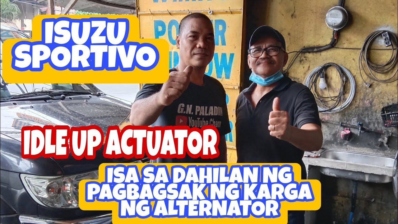 ISUZU SPORTIVO, Ac idle up actuator, isa sa dahilan ng pagbagsak ng karga ng alternator - YouTube