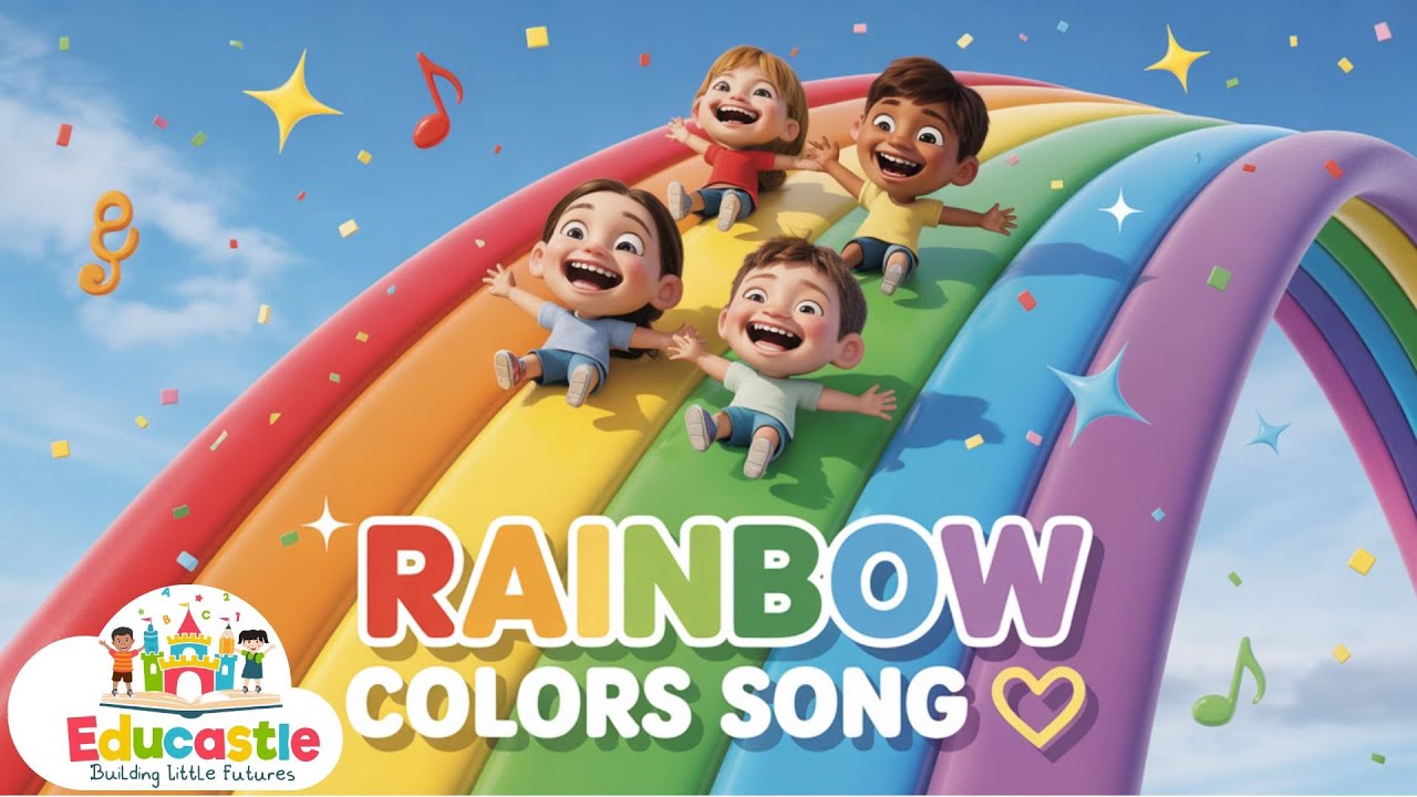 Rainbow Colors Song 🌈 Fun 3D Pixar Animation for Kids Sing & Learn ...