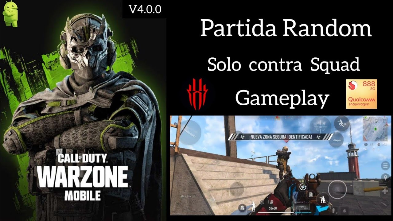 Call of duty Warzone Mobile partida Random solo contra Squad Gameplay Red Magic 6 Pro SD888 ...