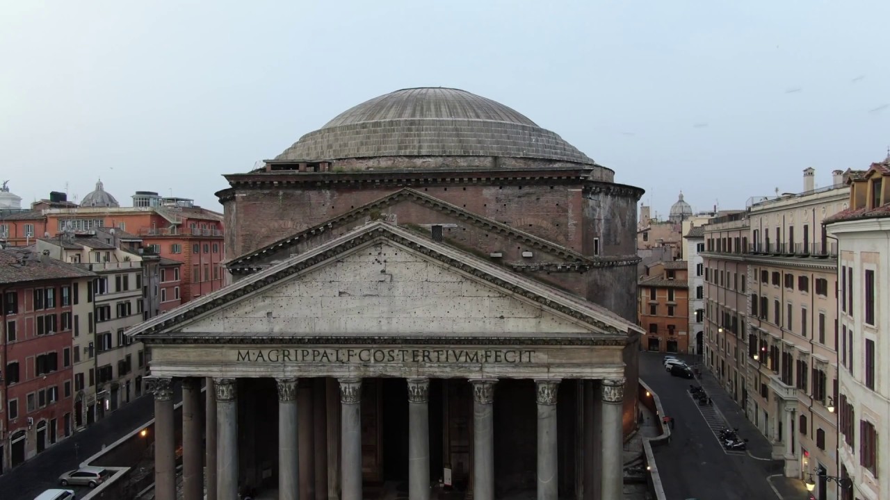 Rome, Italy, The Pantheon in 4k Drone footage - YouTube