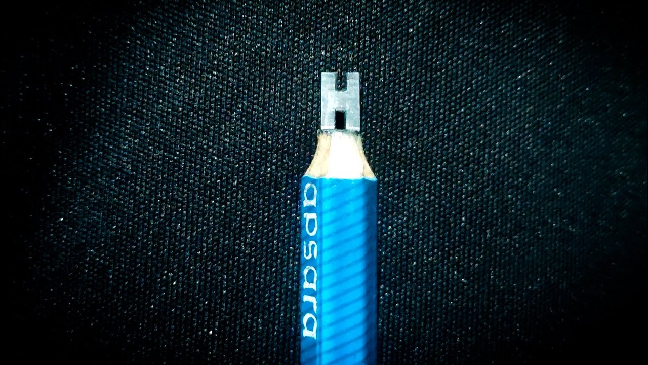 How To Carve Letter H On Pencil Lead | Micro Art Tutorial | Vardhan ...