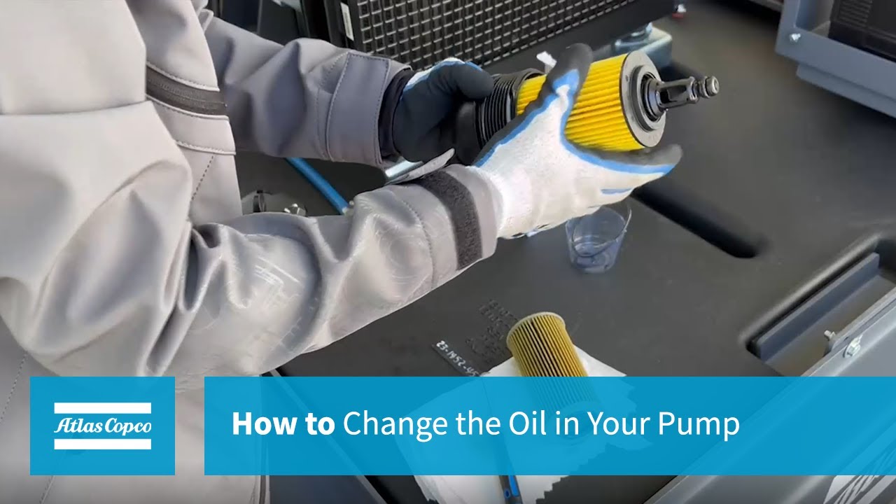 How to Change the Oil in Your Pump (Atlas Copco PAC F44 & F66 KD FT4 ...