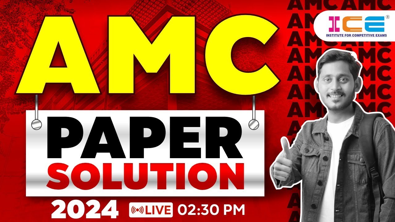 AMC Paper Solution - 2024 LIVE 2:30 PM - AMC Junior Clerk Paper ...