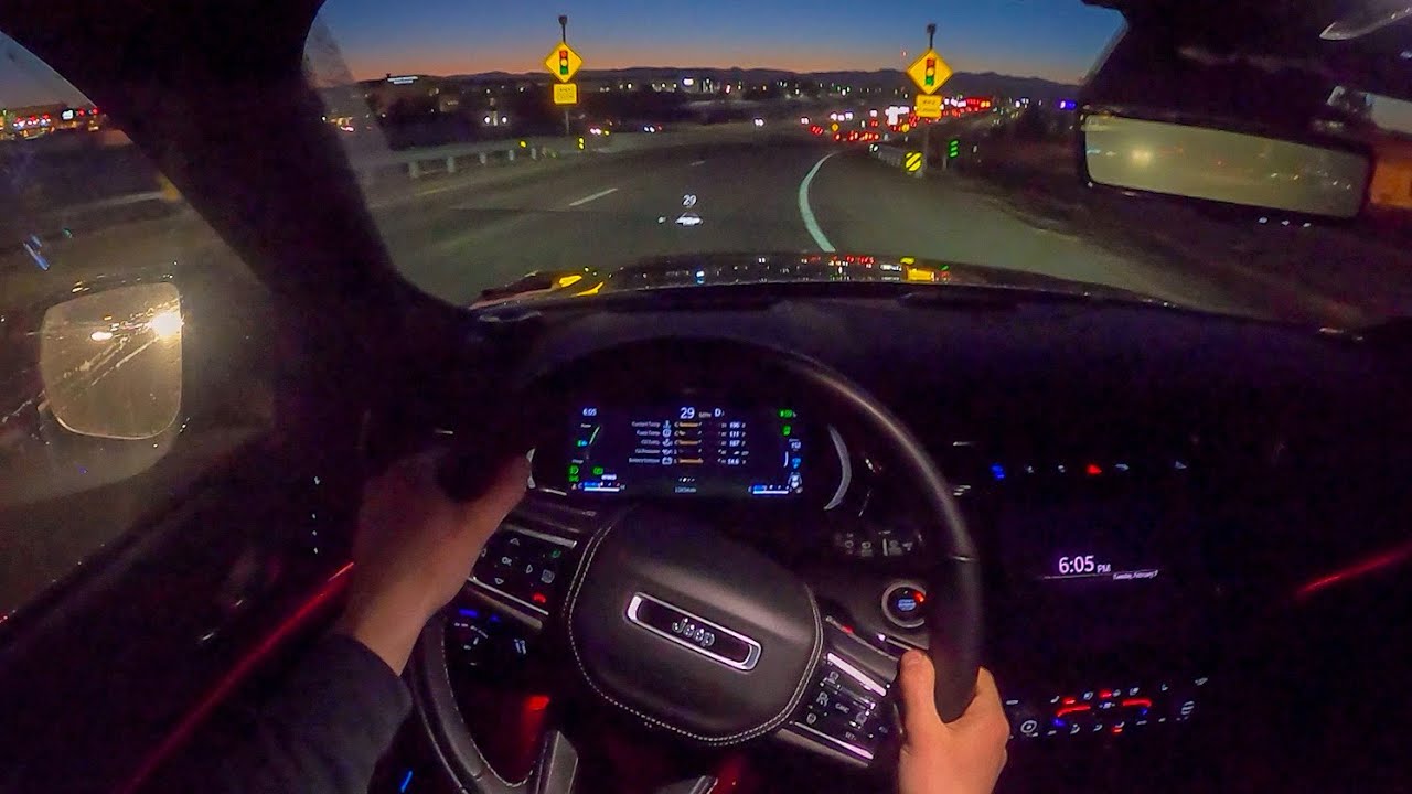 2022 Jeep Grand Cherokee Overland 4XE - POV Night Drive (Binaural Audio ...