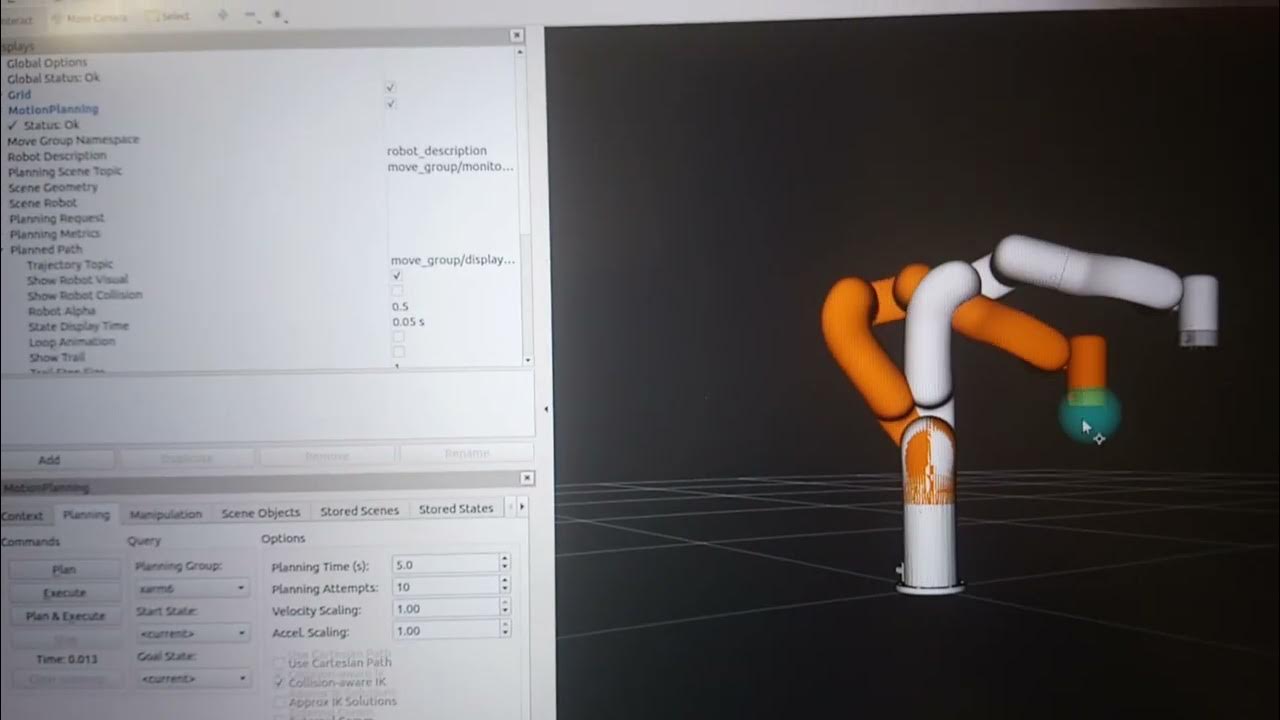 Ufactory xArm 6 Motion Planning in ROS Movit! - YouTube