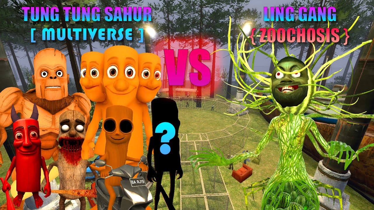 EXPERIMEN ! TUNG TUNG SAHUR ( multiverse ) Vs. LING GANG ( zoochosis ...
