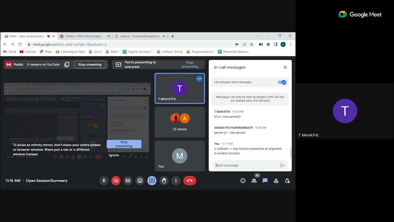 App Dev 2 : Open Session / Summary Session - Week 2 - YouTube