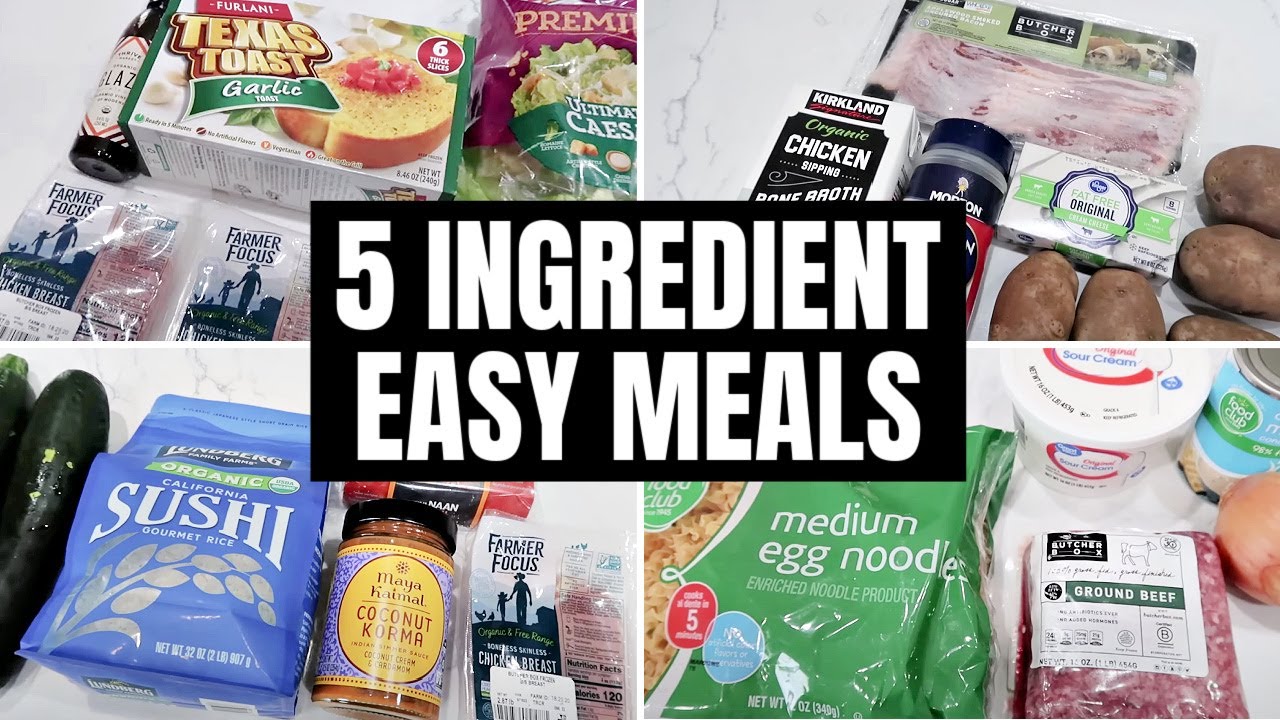 5 EASY & FAST FIVE INGREDIENT MEAL IDEAS | TASTY HOMEMADE DINNERS ...