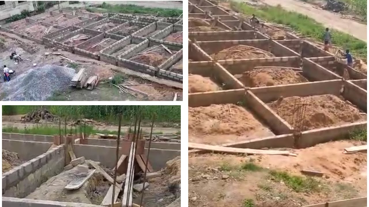 Foundation block laying - part 3 [Continued] | Building in Ghana - YouTube