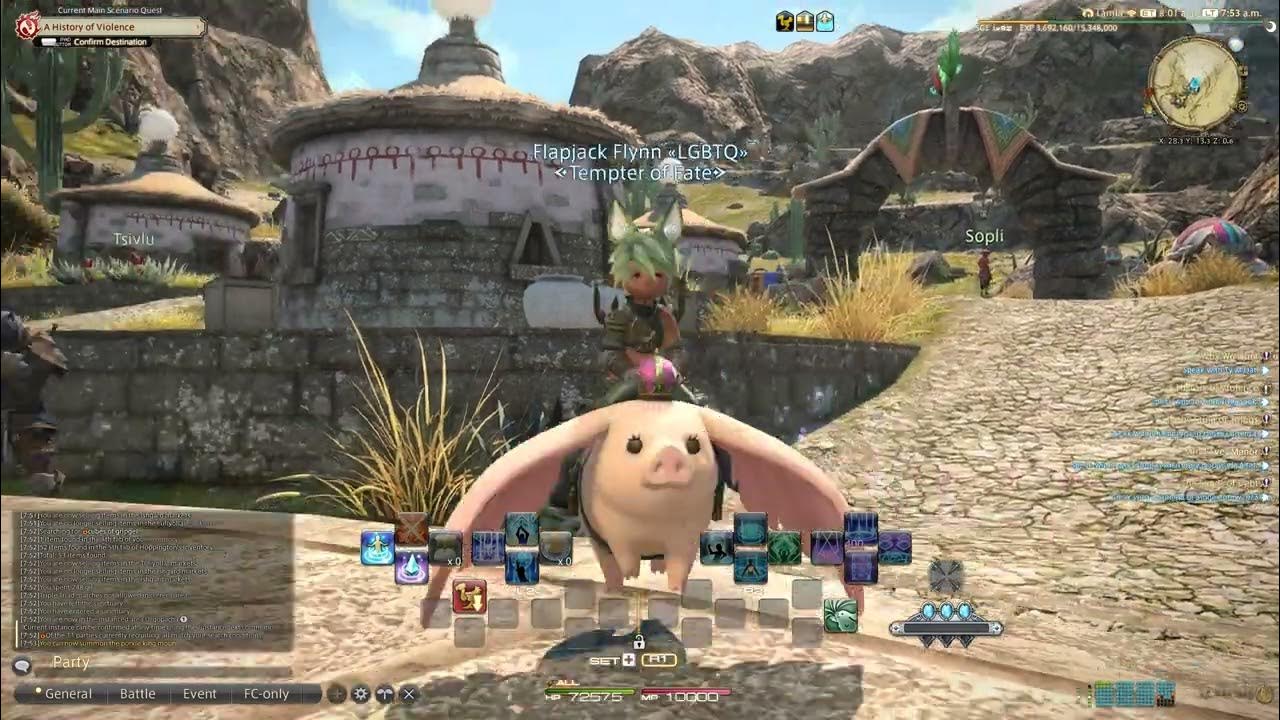 Porxie King Horn and Mount in Dawntrail Zone Final Fantasy XIV - YouTube