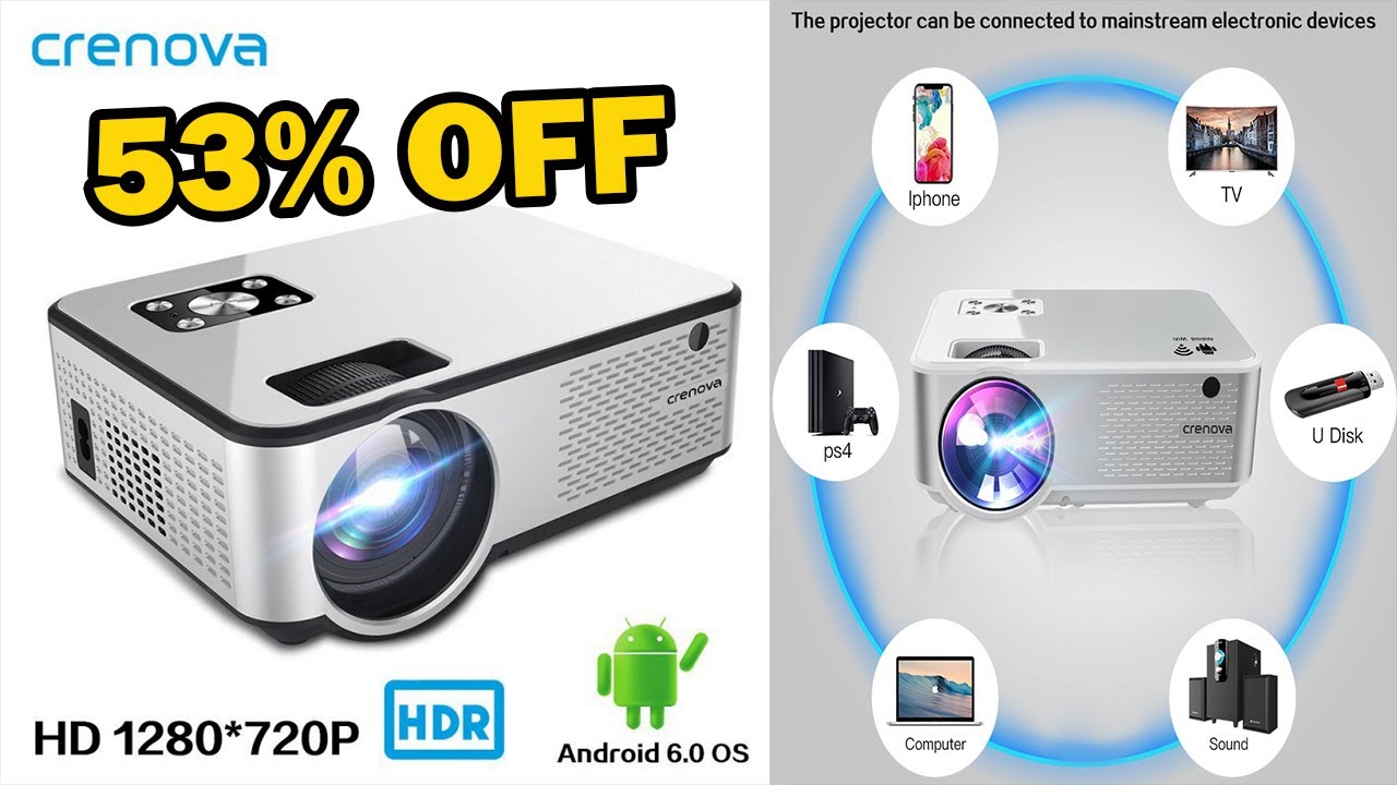 CRENOVA Newest Android Projector For 4k Video Led Projector | 53% off ...