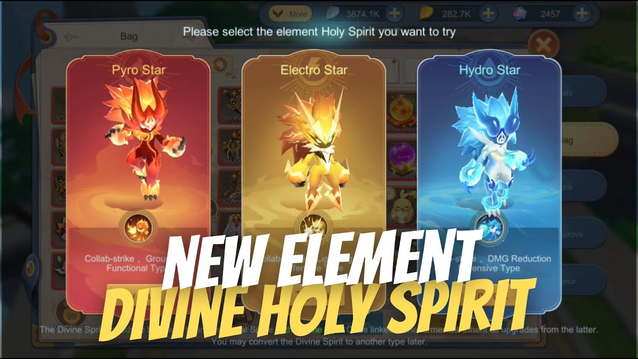 New Element Divine Holy Spirit! Summon & Try out All Elements - Cloud ...