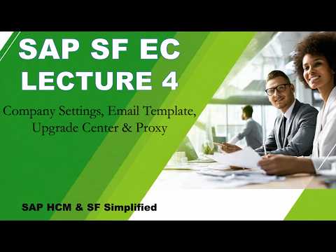 SAP SuccessFactors Lecture 4 | Company Settings, Email Templates ...