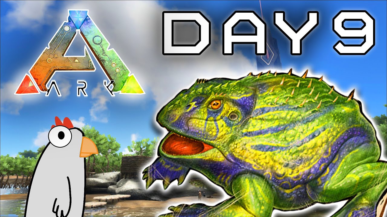 ARK: SURVIVAL EVOLVED - Day 9, TAMING A FROG ARMY (Update v216.3) - YouTube