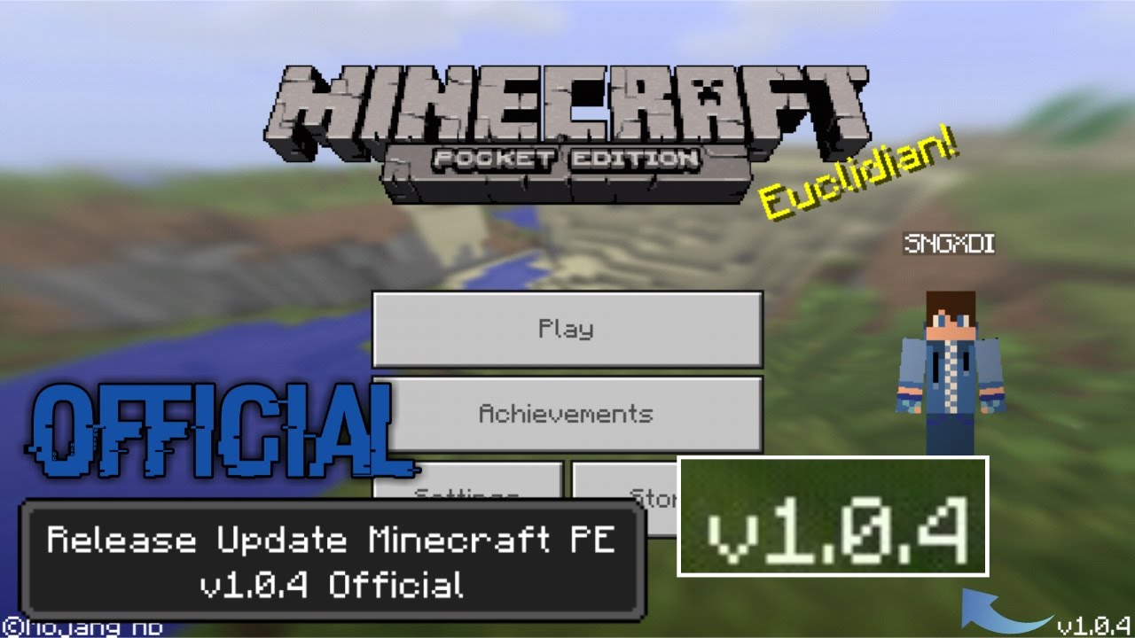 Minecraft PE : Update v1.0.4 Official - YouTube