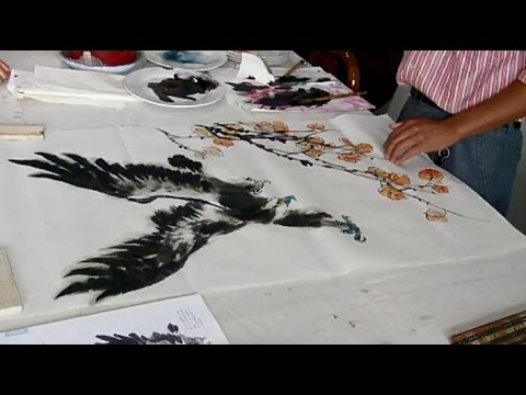 Traditional Chinese Painting - Chinese Bird Ink Painting - YouTube