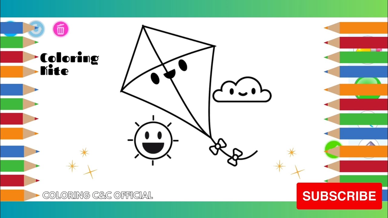 Mewarnai Layang-layang | Coloring Kite #coloring #mewarnai # ...