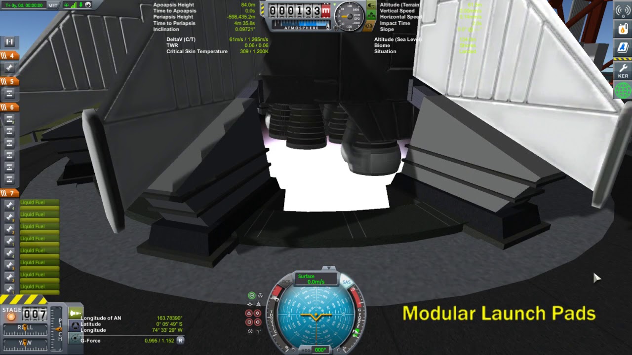 KSP Modular Launch Pads New Saturn IB Hold Down Arm Demo - YouTube