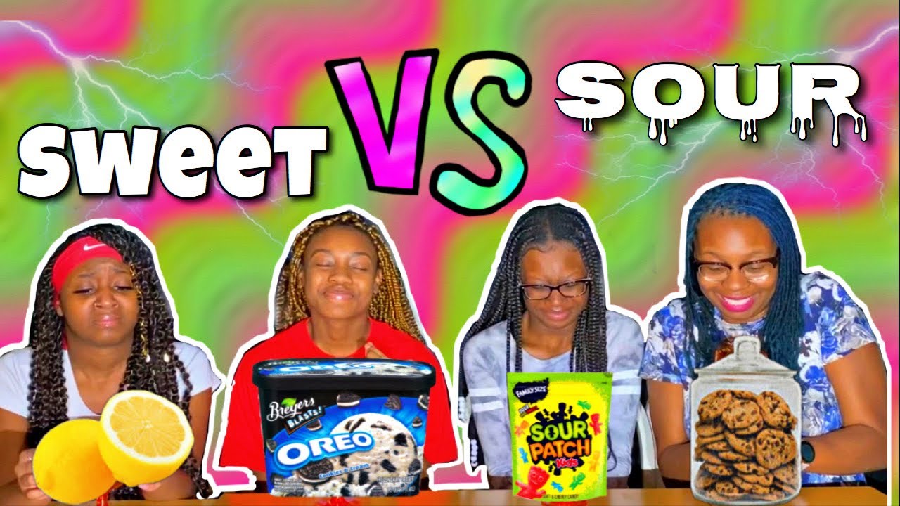 SWEET VS SOUR FOOD CHALLENGE 😆| FAMILY OF 4 - YouTube