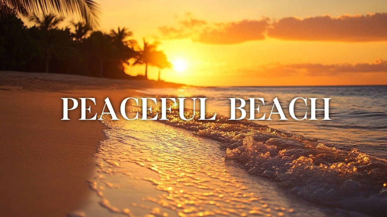 Golden Hour Beach | Gentle ocean waves for sleep and relaxation - Wave ...