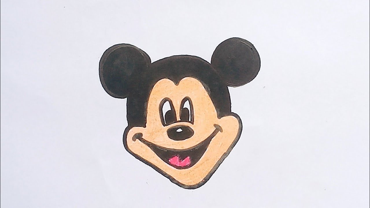 Mickeymouse : how to draw and colour ll creative art for kids 🐭🐭@kiron ...