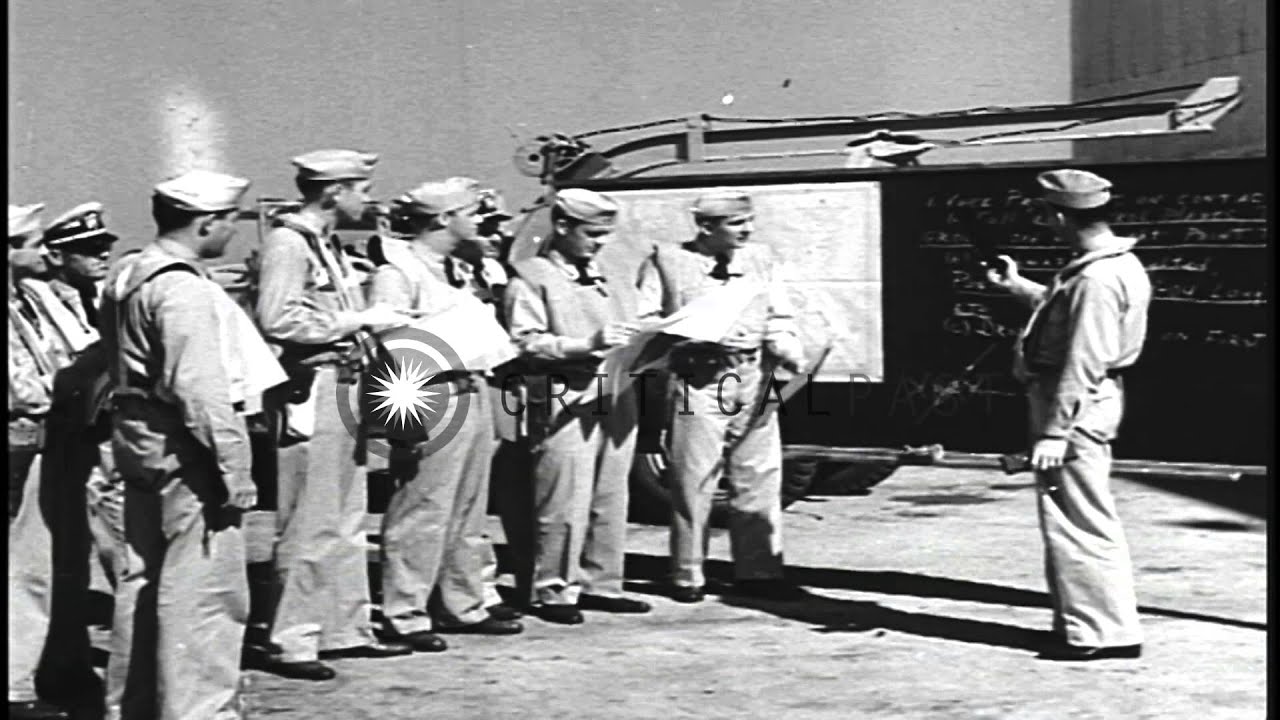 U.S. Navy PBM Mariner aircraft drop depth bombs during aerial patrol in ...