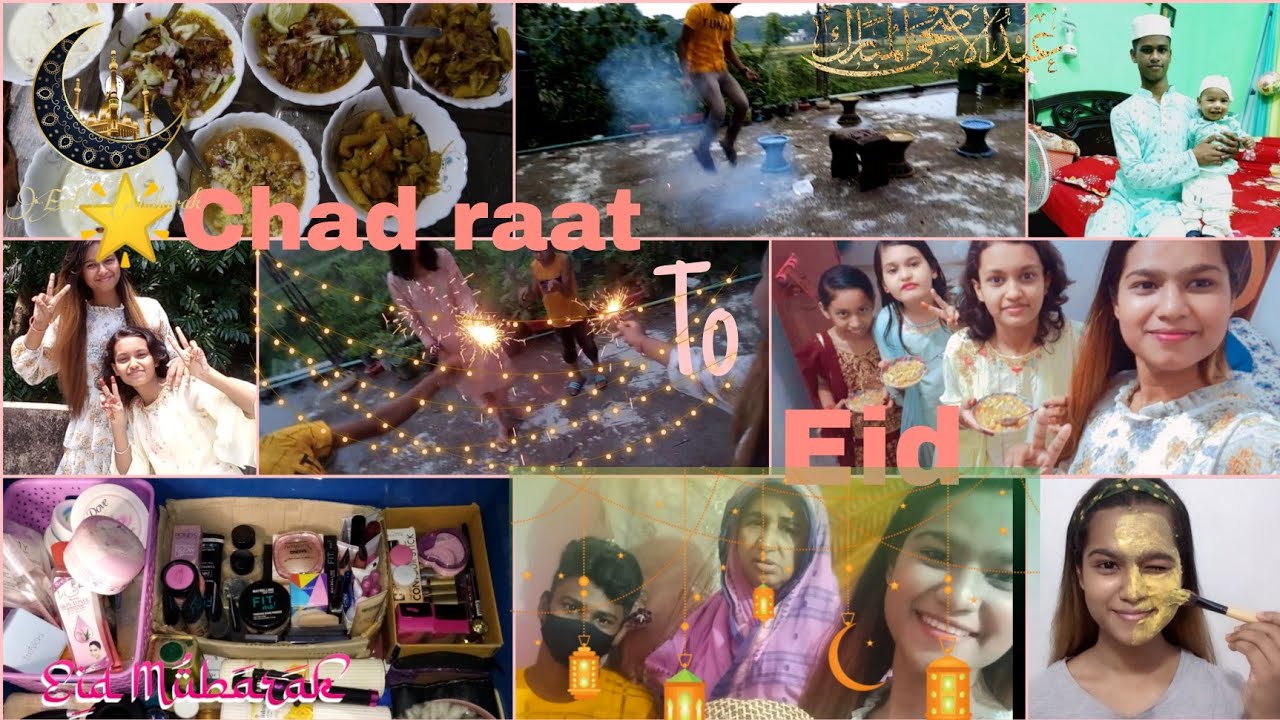 Our Chad raat To Eid🌙//Eid Mubarak 2022 🌟//Riya Shinha Devya ️ - YouTube