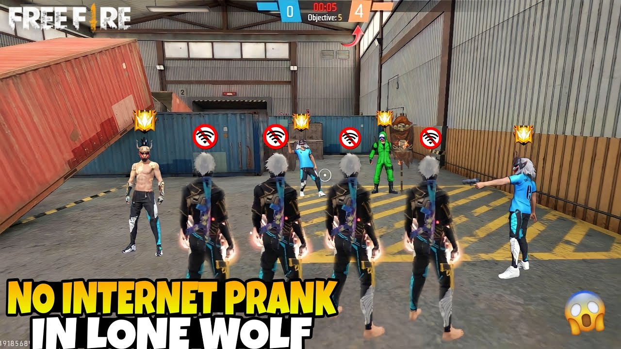 NO INTERNET PRANK || LONE WOLF || IN FREE FIRE 😱 - YouTube