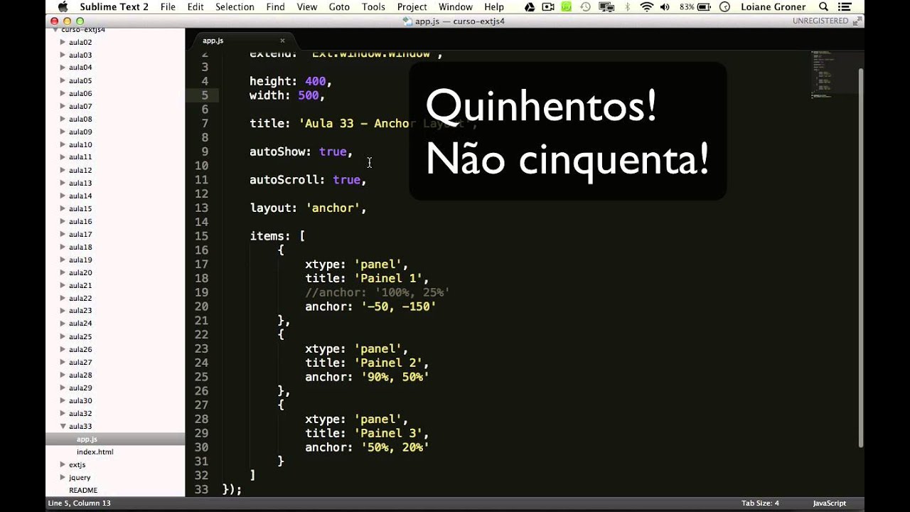 Curso Gratuito ExtJS 4 - Aula 33: Anchor Layout - YouTube