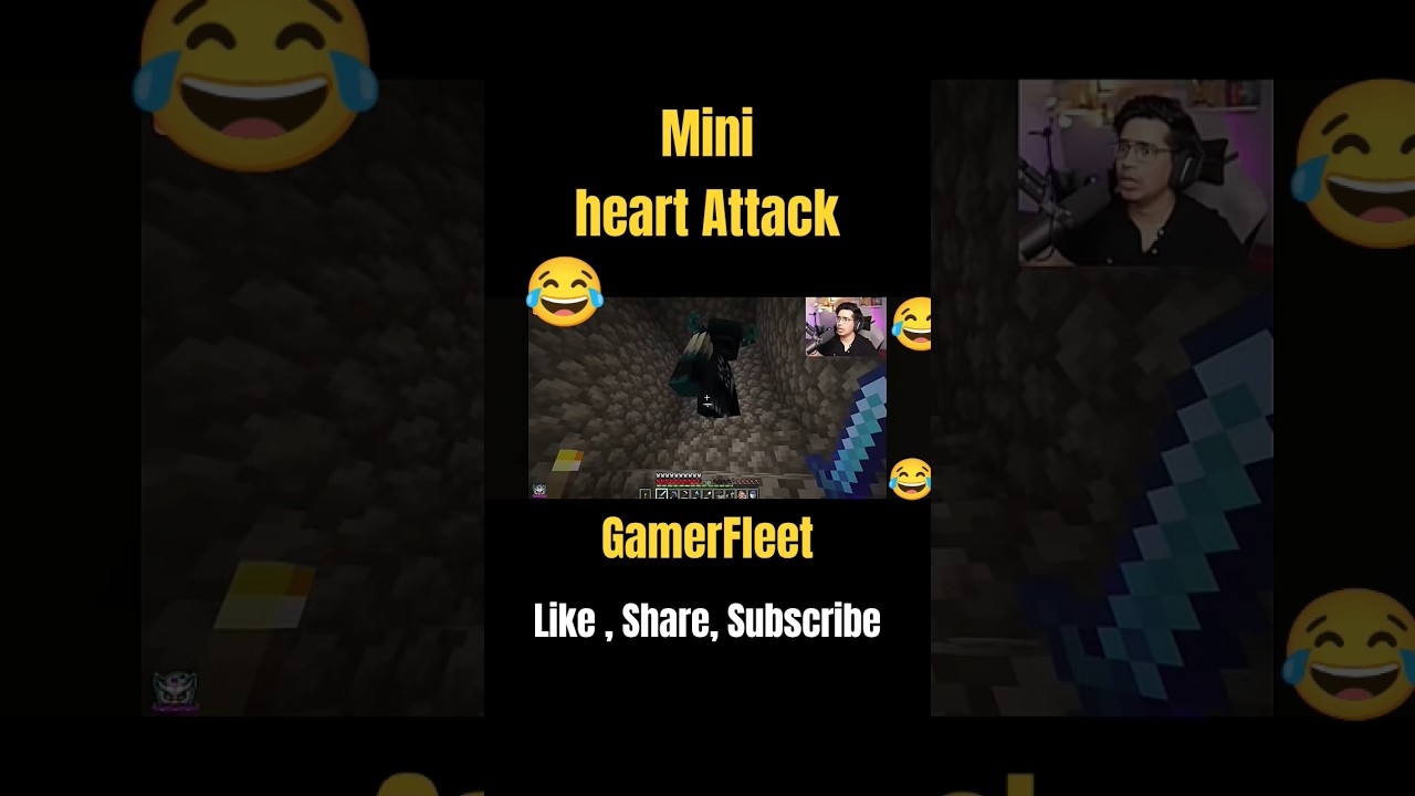 Mini Heart Attack moement with GamerFleet 😂 || @GamerFleet #minecraft # ...
