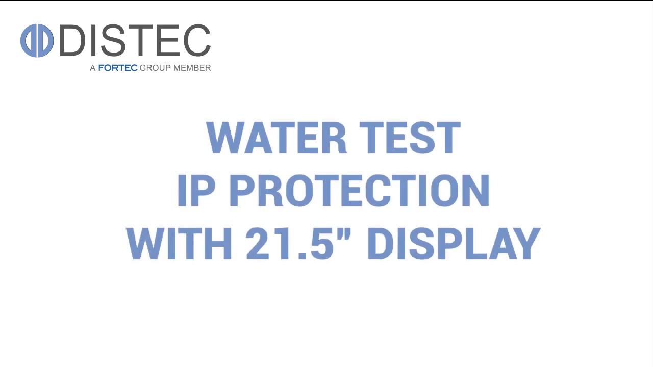 Water test for IP protection with 21.5" display - YouTube