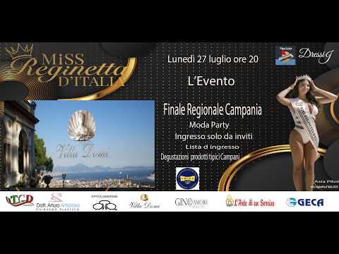 Finale regionale Campania 2026 miss reginetta d Italia.