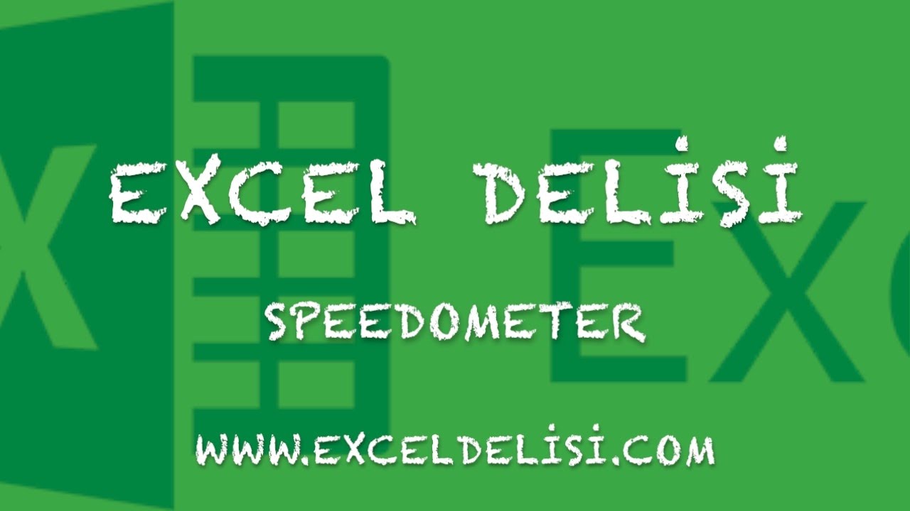 Excelde Speedometer Yapımı (How To Make Speedometer in Excel?) - YouTube