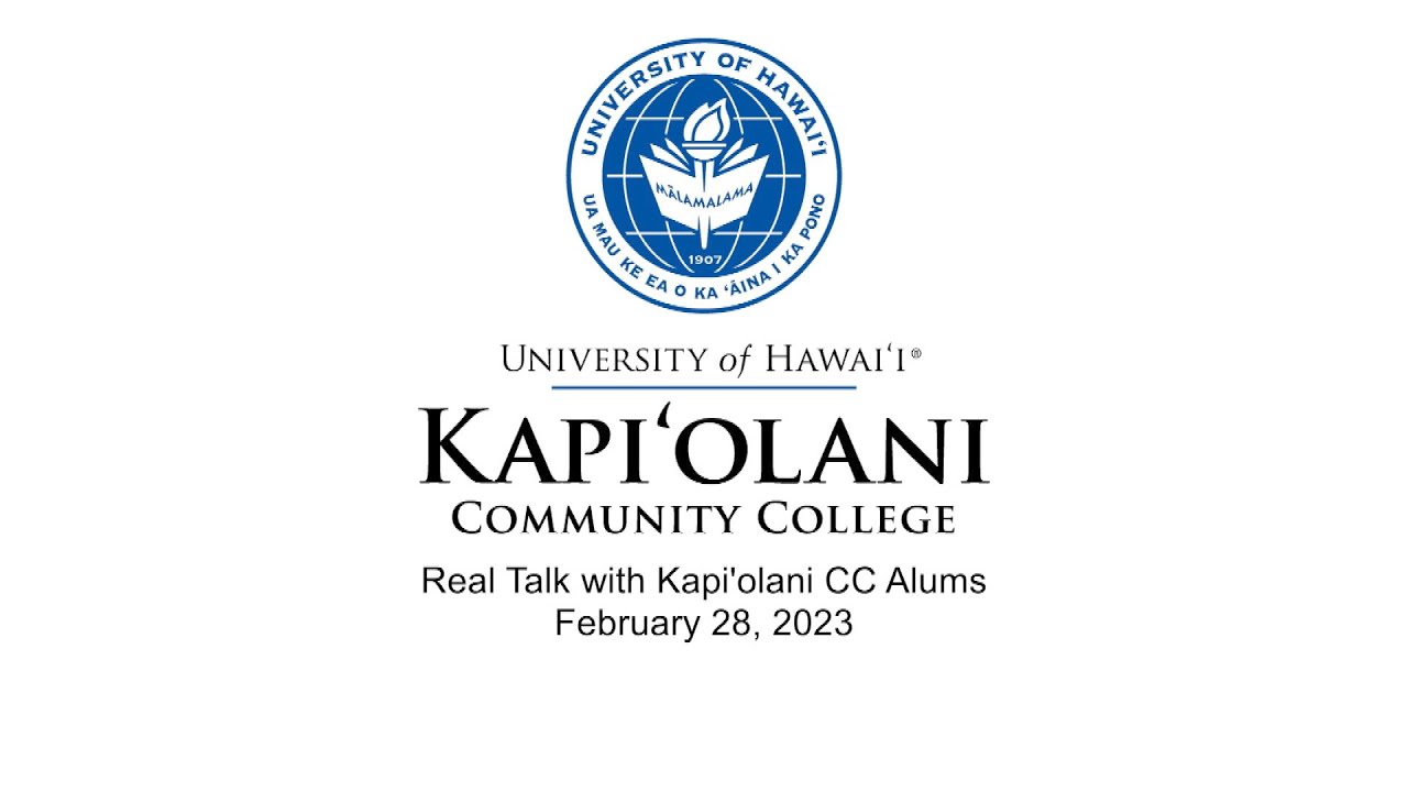 Real Talk with Kapi'olani CC Alums - YouTube