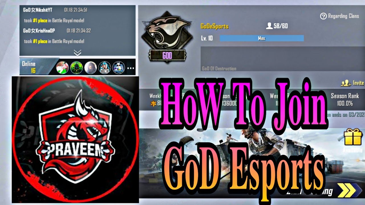 How To Join GoD Clan ? & HoW DiD I Join GoD Clan 💗 - YouTube