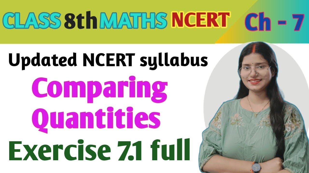 Exercise 7.1 - Comparing Quantities - Chapter 7 - Class 8th - NCERT ...