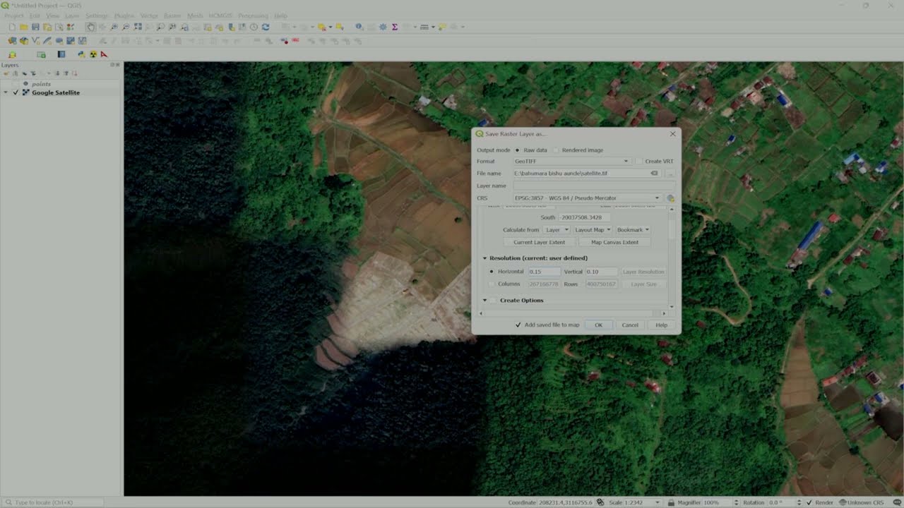 HOW TO DOWNLOAD GOOGLE SATELLITE BASEMAP IMAGERY FROM QGIS IN TIFF HOW TO DOWNLOAD GOOGLE SATELLITE BASEMAP IMAGERY FROM QGIS IN TIFF