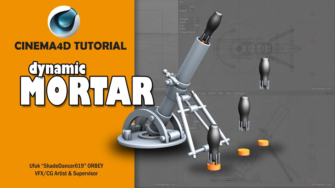 Cinema 4D Tutorial - Dynamic Mortar Simulation - YouTube