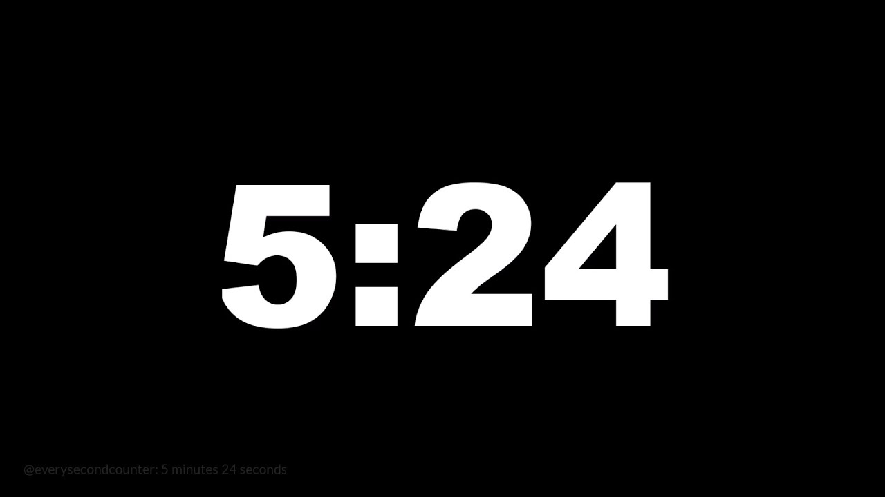 5 minutes 24 seconds [324 secs] clock timer countdown || Alarm Focus ...