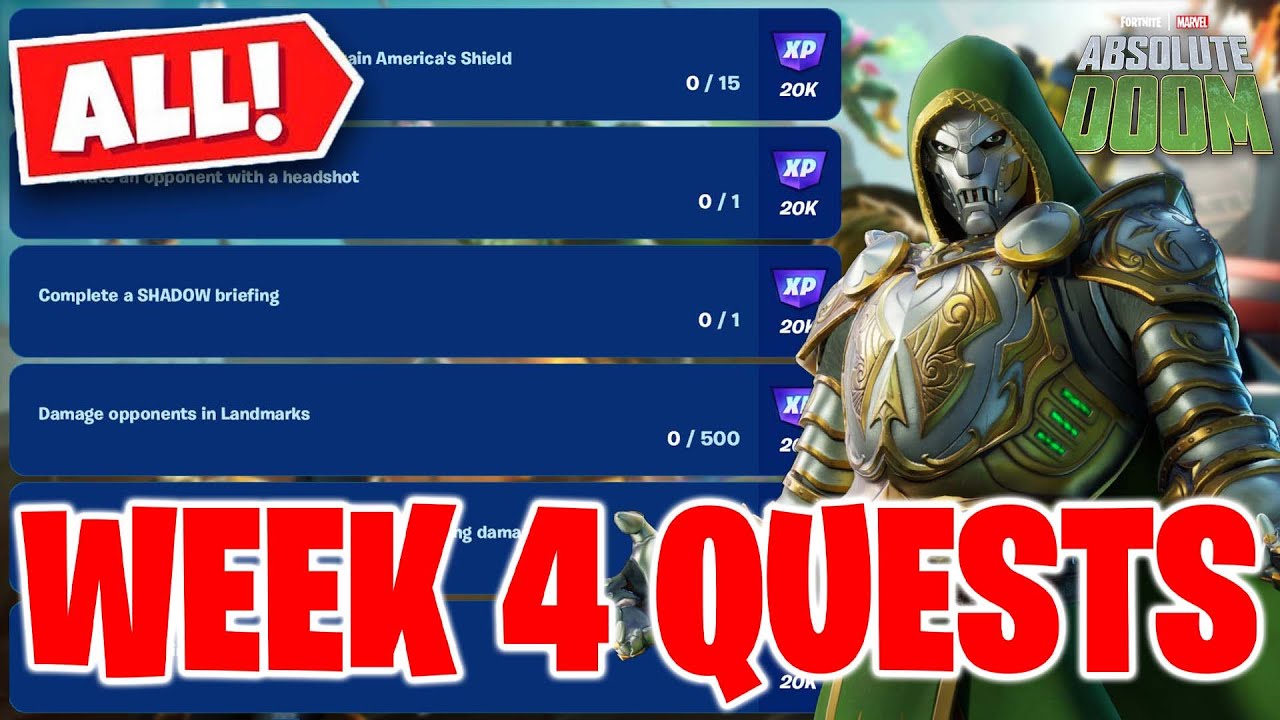 *ALL* Week 4 Quests in Fortnite Chapter 5 Season 4 (Full Guide) - YouTube