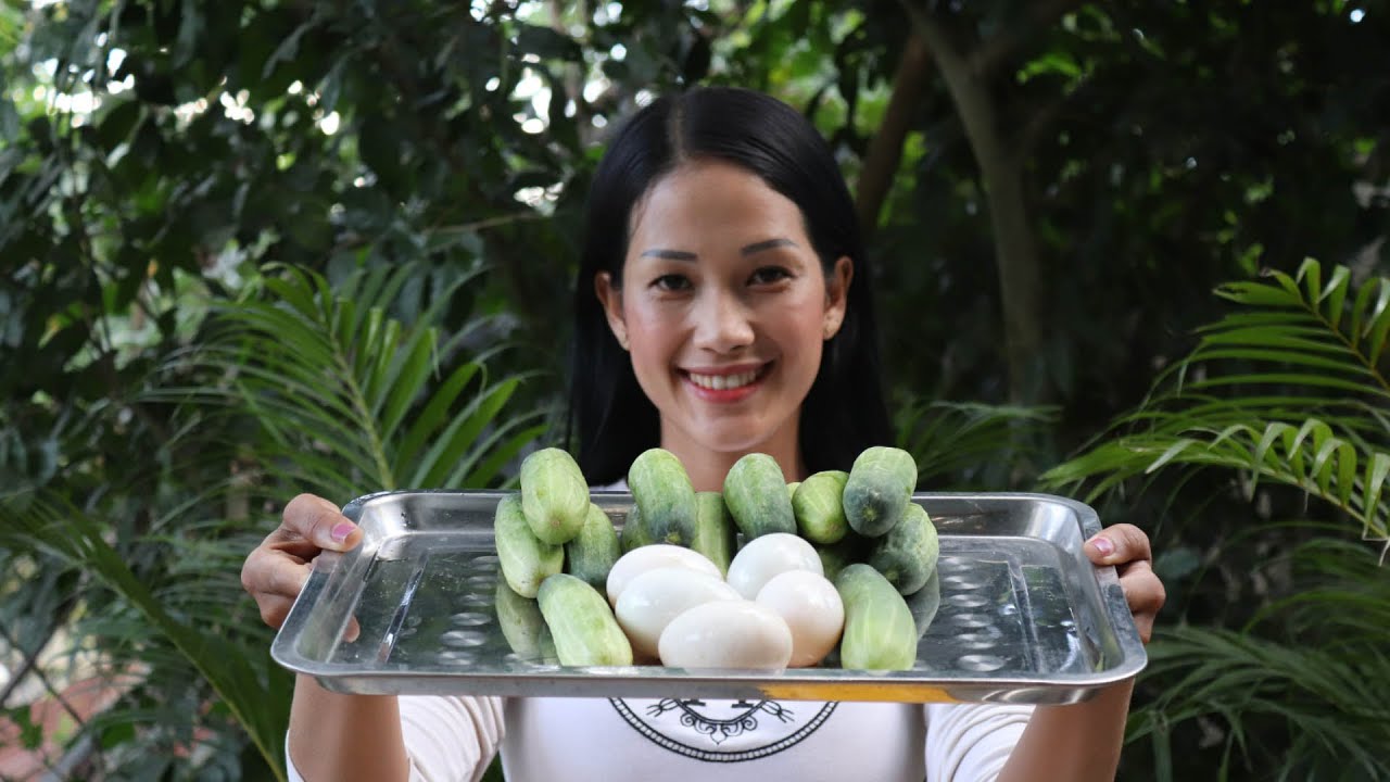 How To Cook Eggs Cucumber Stir Fry Recipe - I Am Thyda Cooking - YouTube