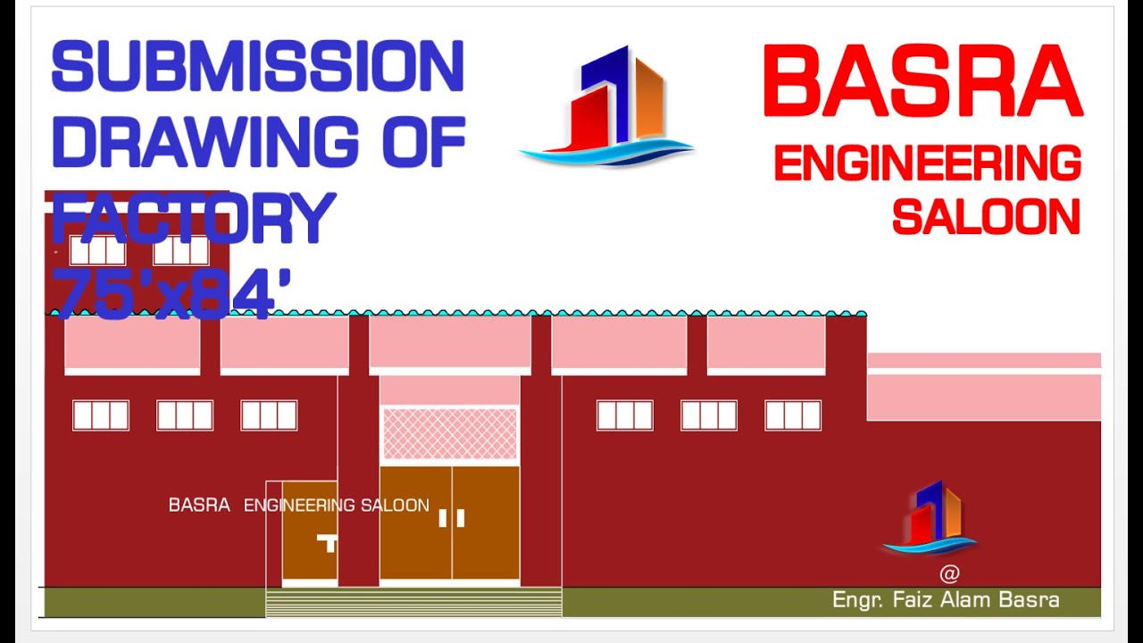 AUTOCAD # 310 Submission Drawing for Factory Size - 75'x84' - YouTube