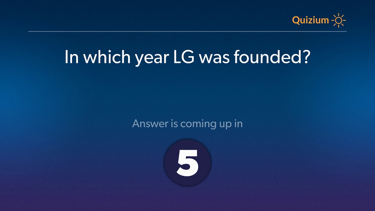 In which year LG was founded? LG Quiz - YouTube