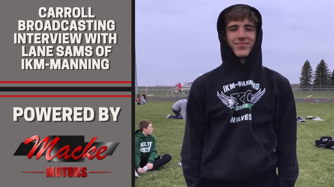 Tyler Brunner talks with Lane Sams of IKM-Manning after 800 meter run ...